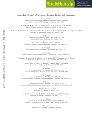 Axion Dark Matter Experiment Detailed Design Nbsp And Operations | PDF