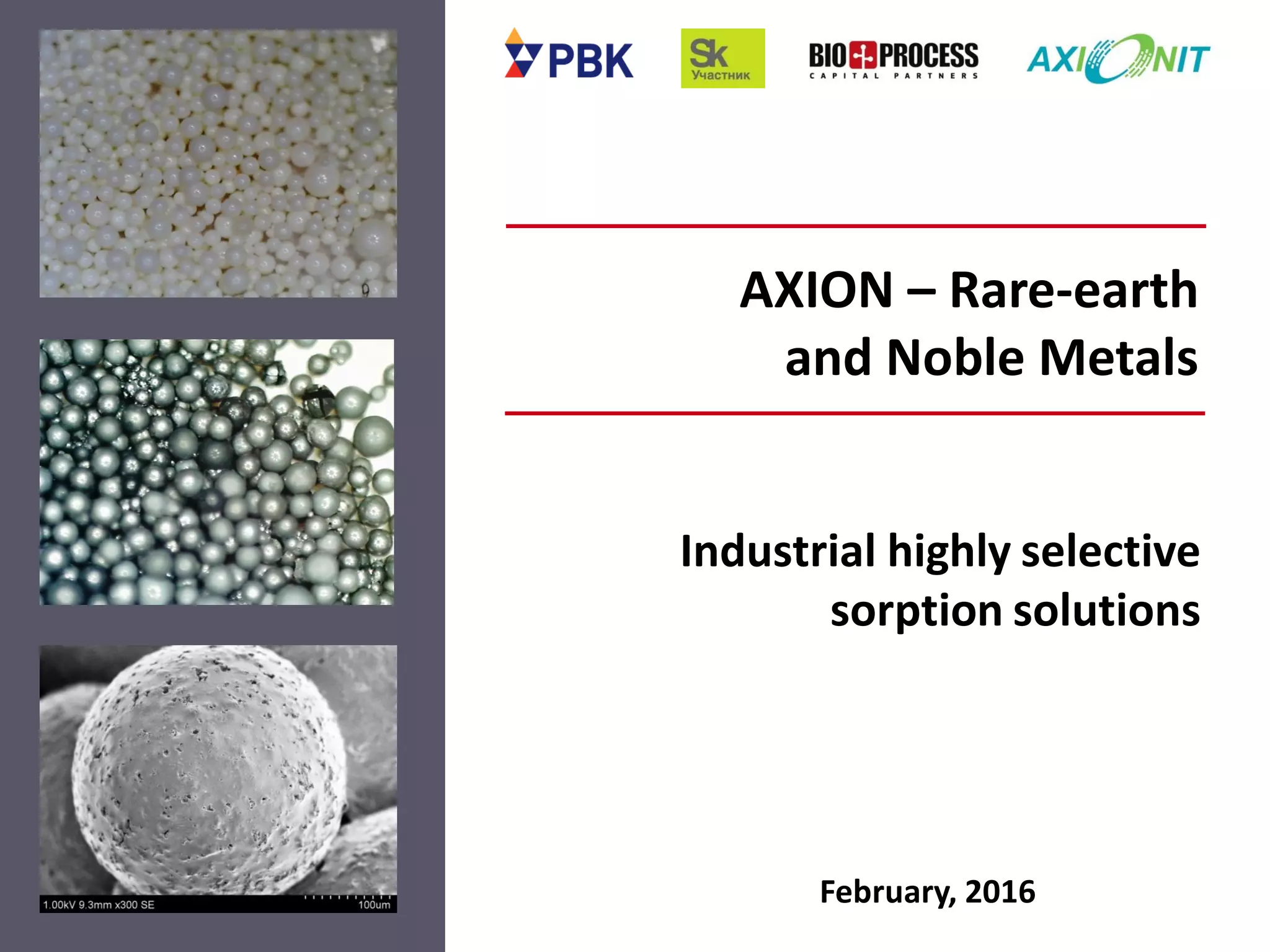 AXIONIT Selective ion exchange resins | PDF