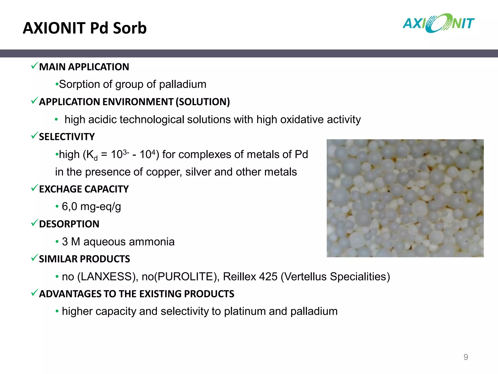 AXIONIT Selective ion exchange resins | PDF