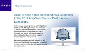 Axios Systems 2017 UK assyst Regional User Groups | PDF