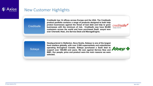 Axios Systems 2017 UK assyst Regional User Groups | PDF