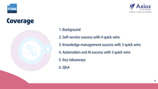 Axios Systems Webinar: 10 quick wins to transform your IT Service Desk ...