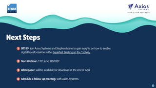 Axios Systems Webinar: Position Your Organization for Enterprise Service Management Success | PPT