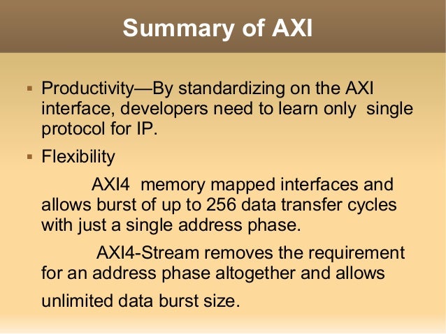 Axi protocol
