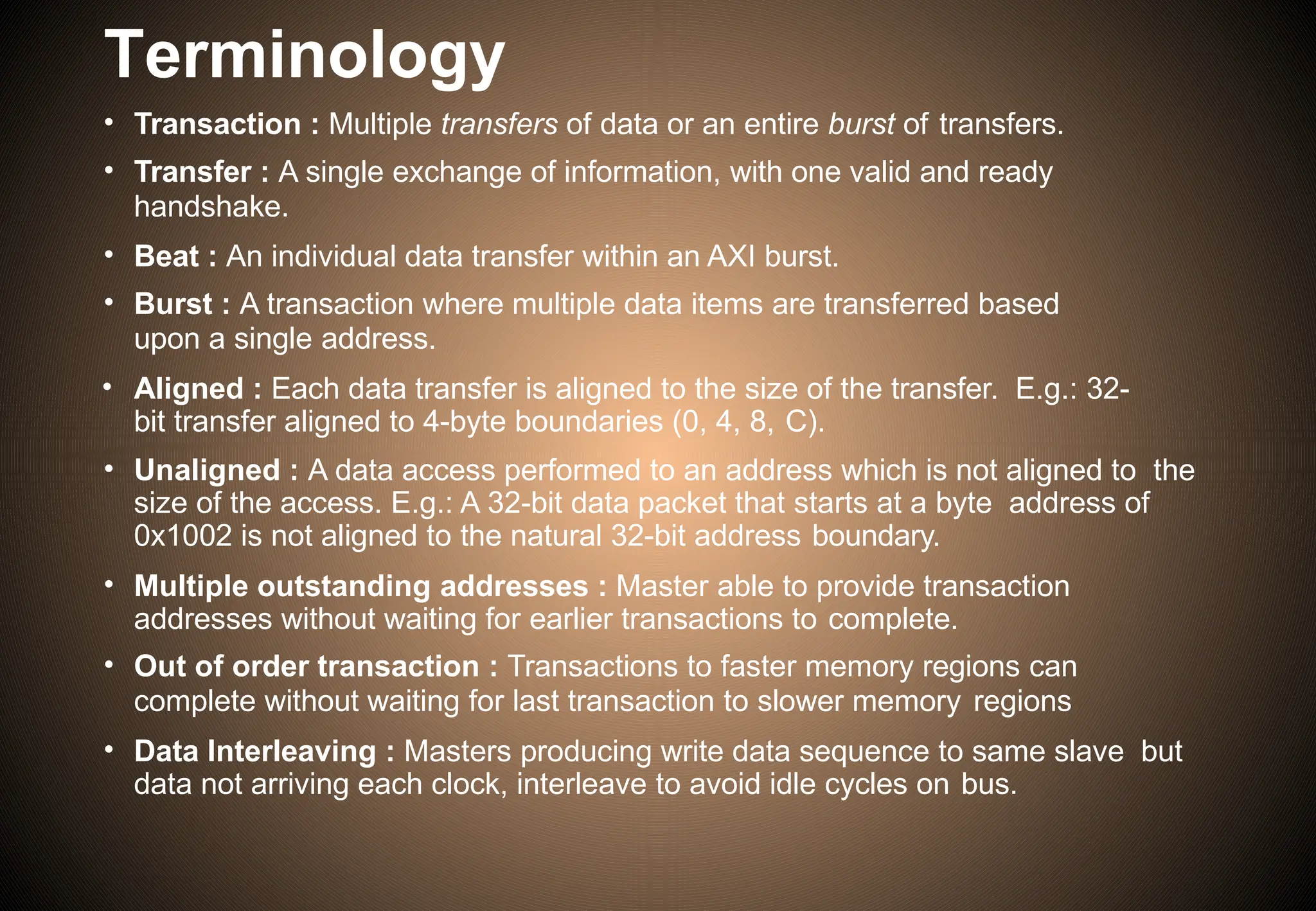 AXI Protocol amba axi architecture protocol | PPT