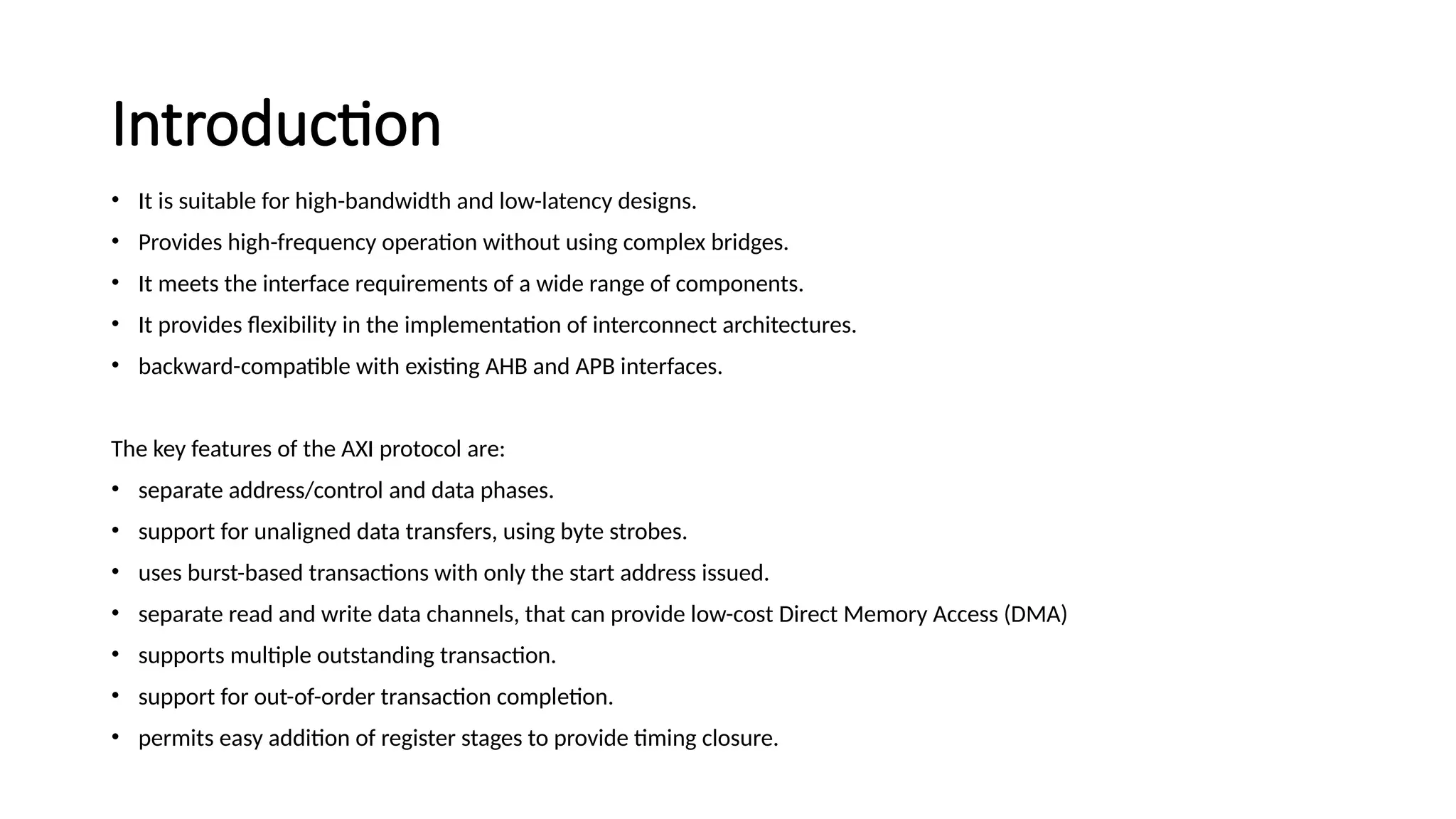 microcontroller AXI Protocol_rama presetation | PPT