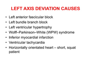 AXIS, TYPES OF AXIS IN ECG AND HOW TO INTERPRET IN ECG? | PPTX