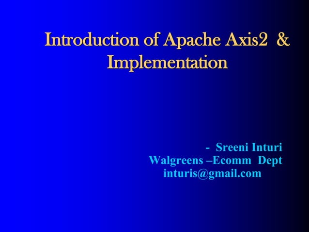 Axis2 architecture and implementation | PDF