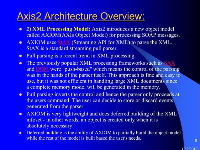 Axis2 architecture and implementation | PDF