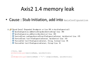 Axis2 client memory leak | PPT