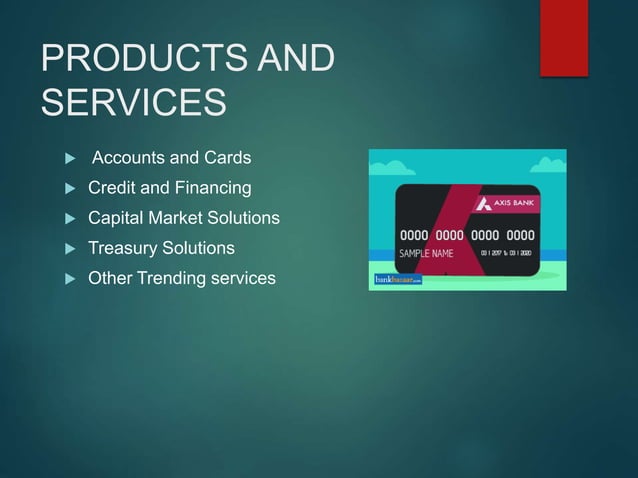 Axis bank ppt | PPTX | Credit Cards | Personal Debt