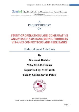 Axis bank internship final report | PDF