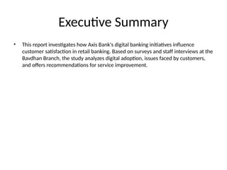Axis Bank Internship Presentation report | PPTX