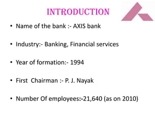 Axis bank | PPTX