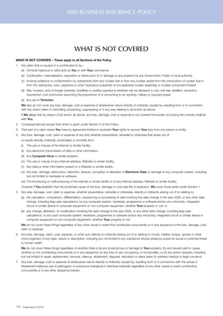 Axis Business Insurance Policy | PDF