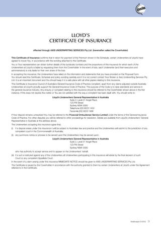 Axis Business Insurance Policy | PDF