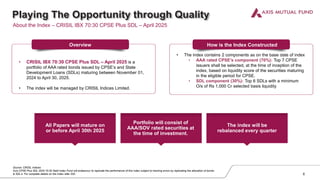 Axis cpse plus sdl 2025 7030 debt index fund ppt - nfo - final | PPT