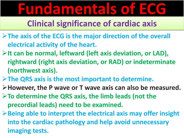 Cardiac axis abnormalities in ECG | PPTX