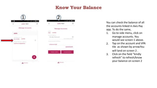 Axis pay steps presentation (Unified Payment Interface) | PDF