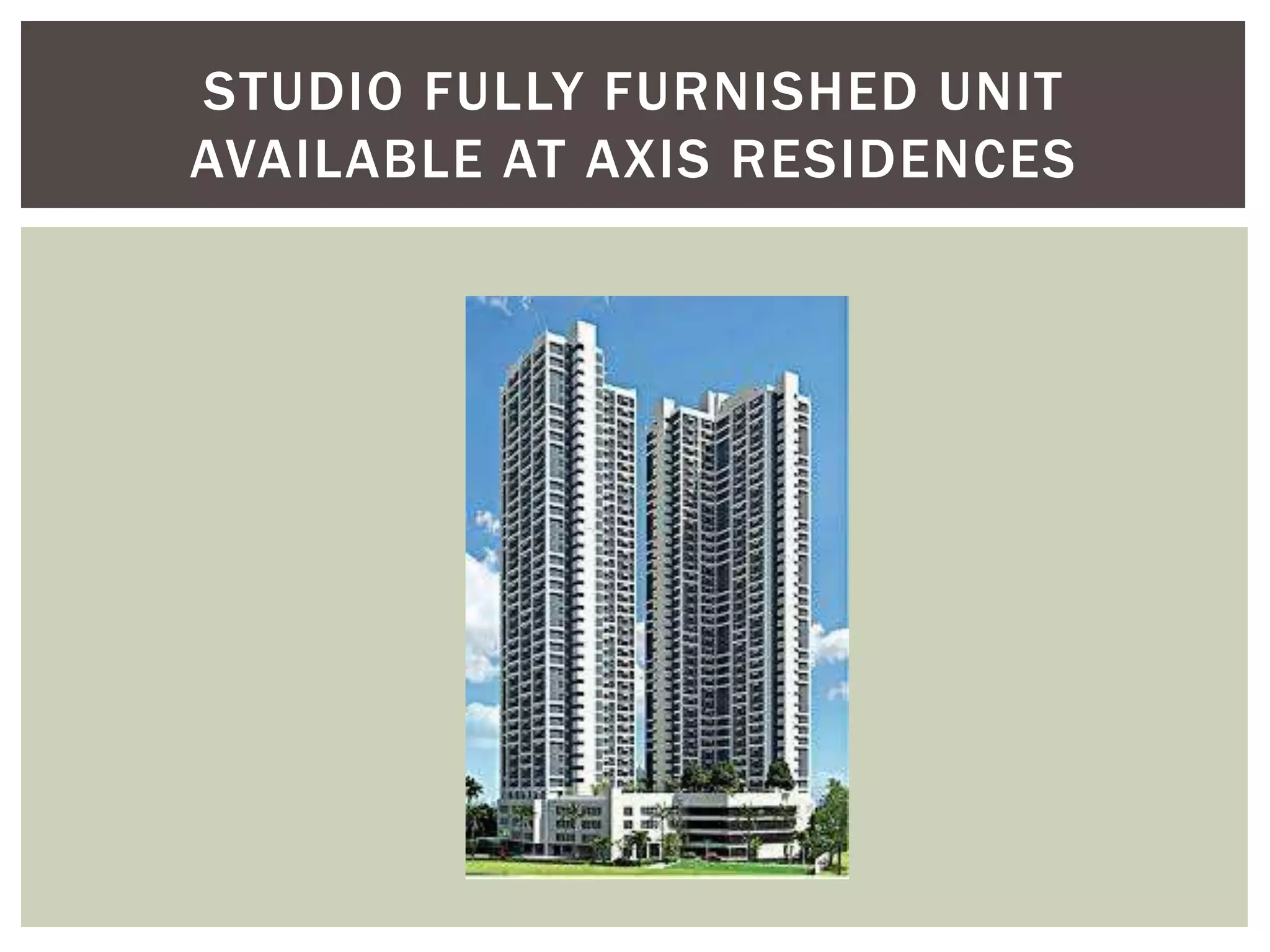 Axis Residences | PPT