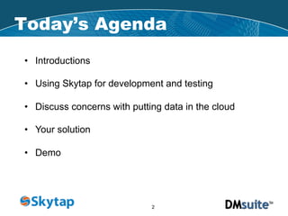 Webinar: Cloud Data Masking - Tips to Test Software Securely | PPT