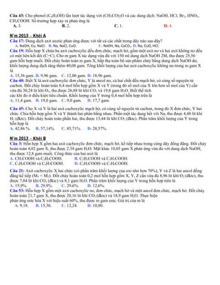 Axitcacboxylic thi dai hoc 20072013 co dap an | DOC