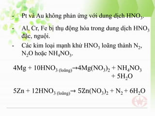 Axit nitric muối nitrat | PPT