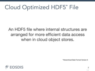 Cloud-Optimized HDF5 Files | PPT