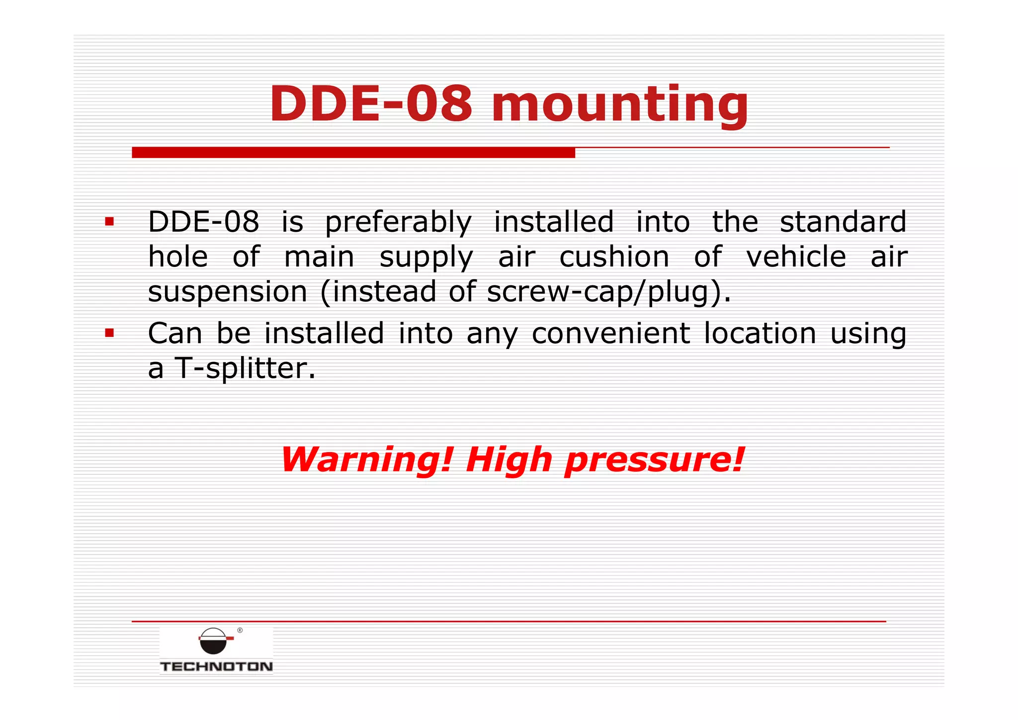 Axle load sensor DDE08 - weight control on transport | PPT