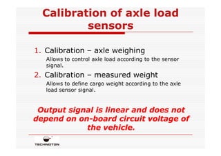 Axle load sensor DDE08 - weight control on transport | PDF