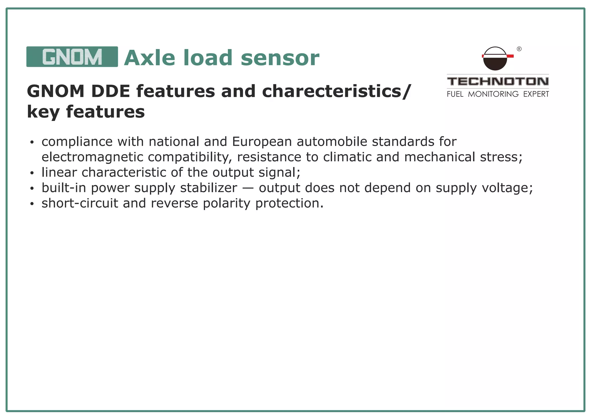 GNOM Axle load monitoring (ENG) | PDF
