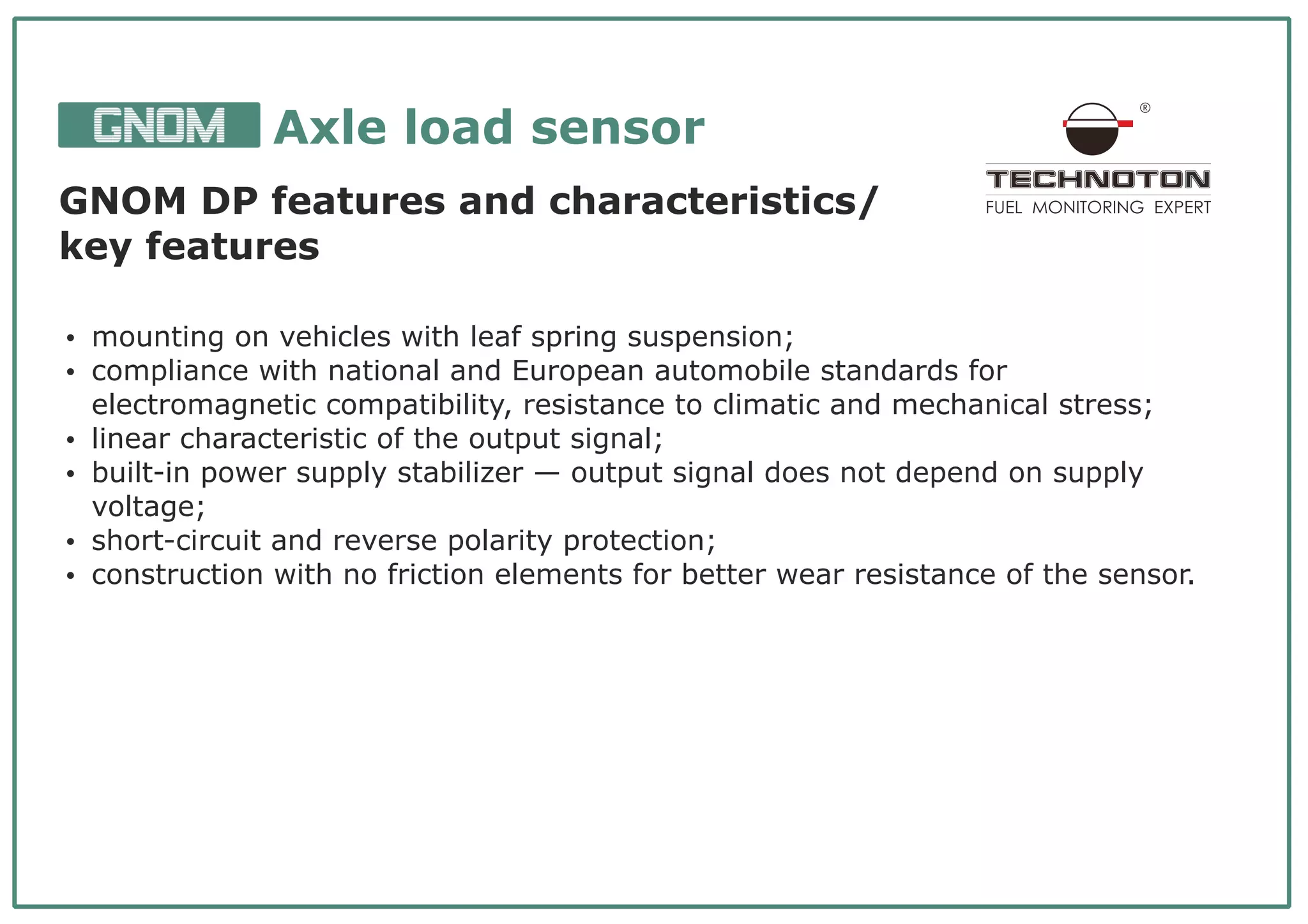 GNOM Axle load monitoring (ENG) | PDF