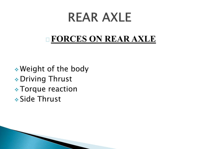 Types of Axles | PPTX