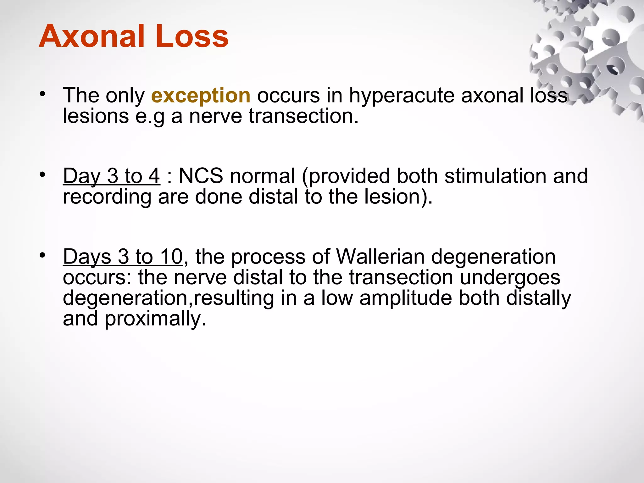 Nerves conduction study, Axonal loss vs Demyelination | PPT