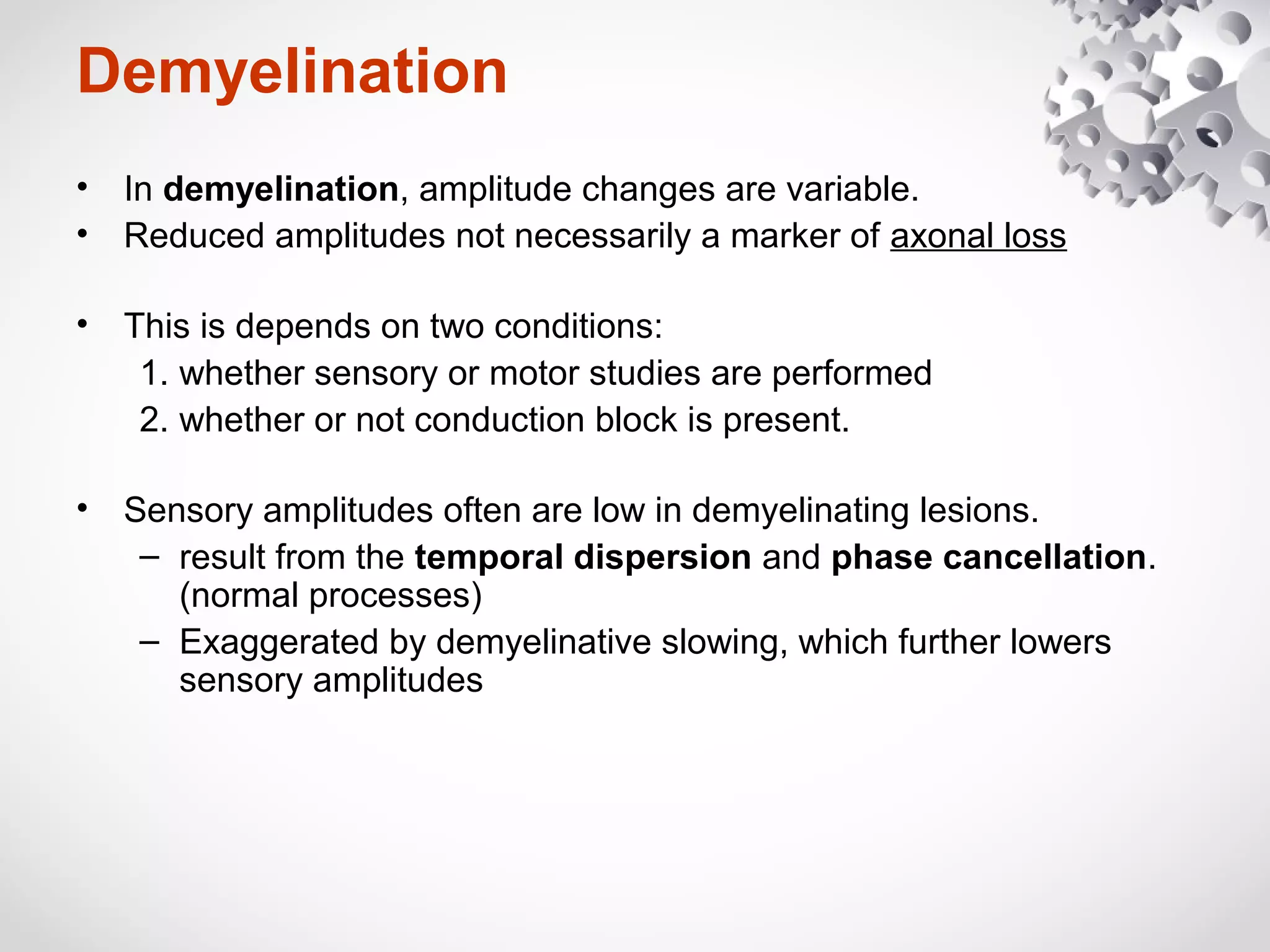 Nerves conduction study, Axonal loss vs Demyelination | PPT