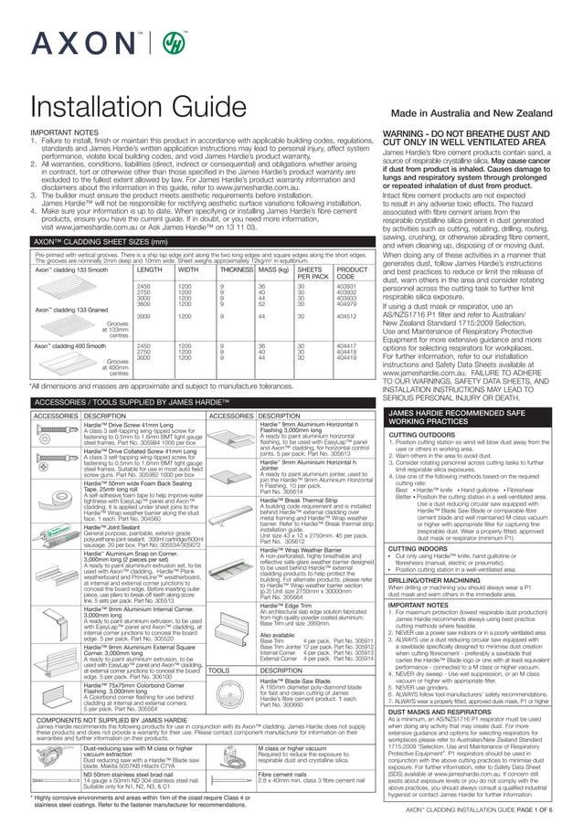 Axon Cladding Installation Guide | PDF