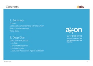 Diaku Axon for BCBS239 compliance | PPT