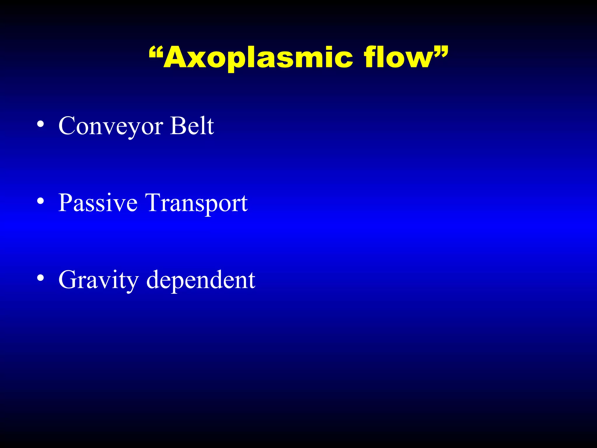 Axoplasmic flow in Axons - Mechanisms and Applications in Clinical ...
