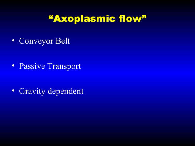 Axoplasmic flow in Axons - Mechanisms and Applications in Clinical ...