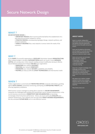 Axoss Secure Network Design Services | PDF