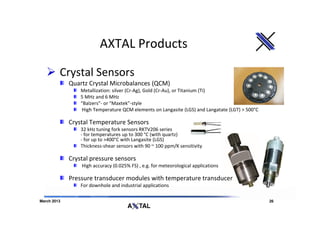 AXTAL presentation March2013. | PDF