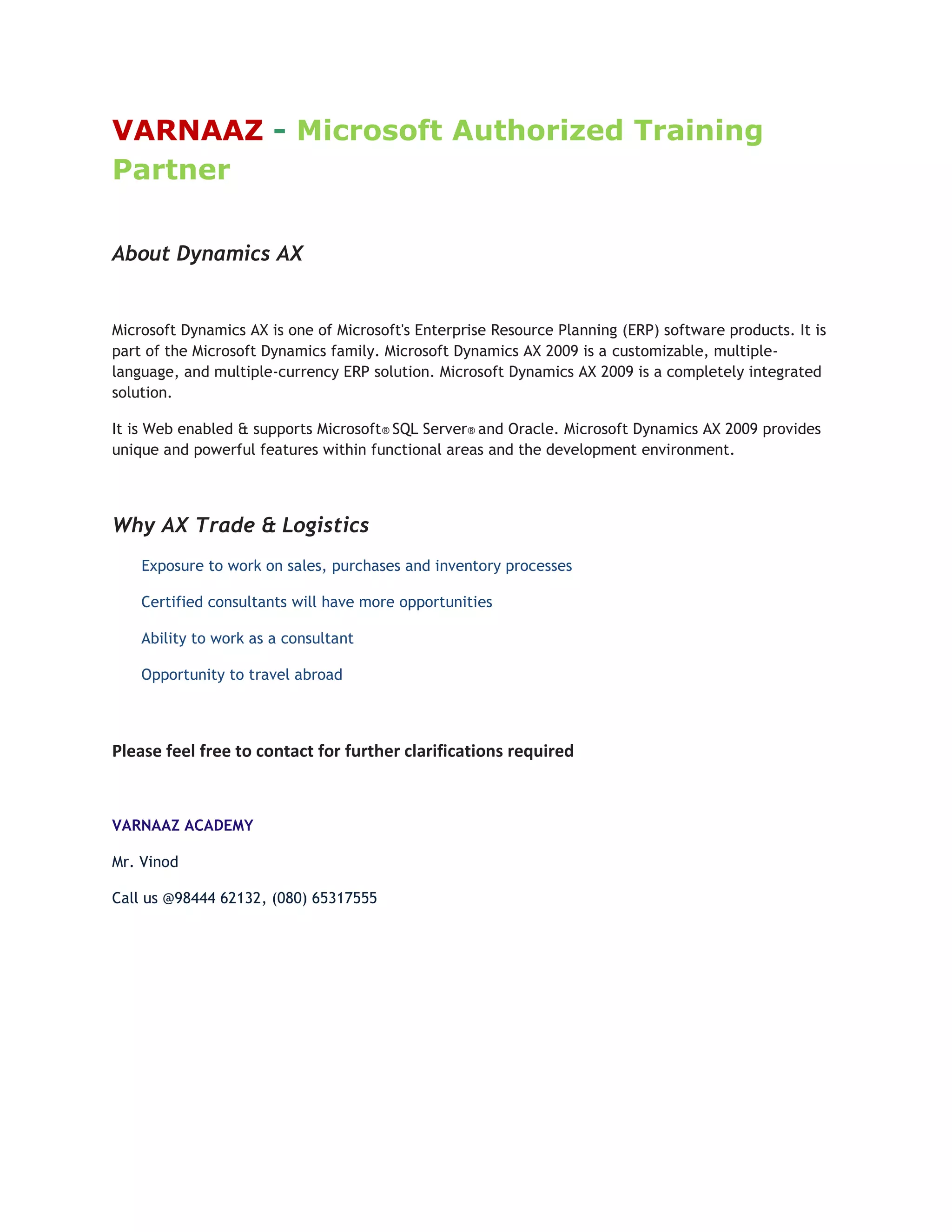 Ax trade and logistics | DOCX