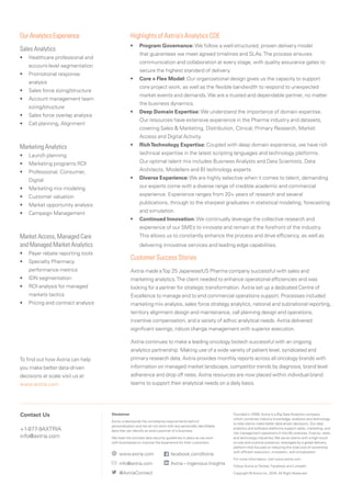 Axtria analytics coe datasheet | PDF