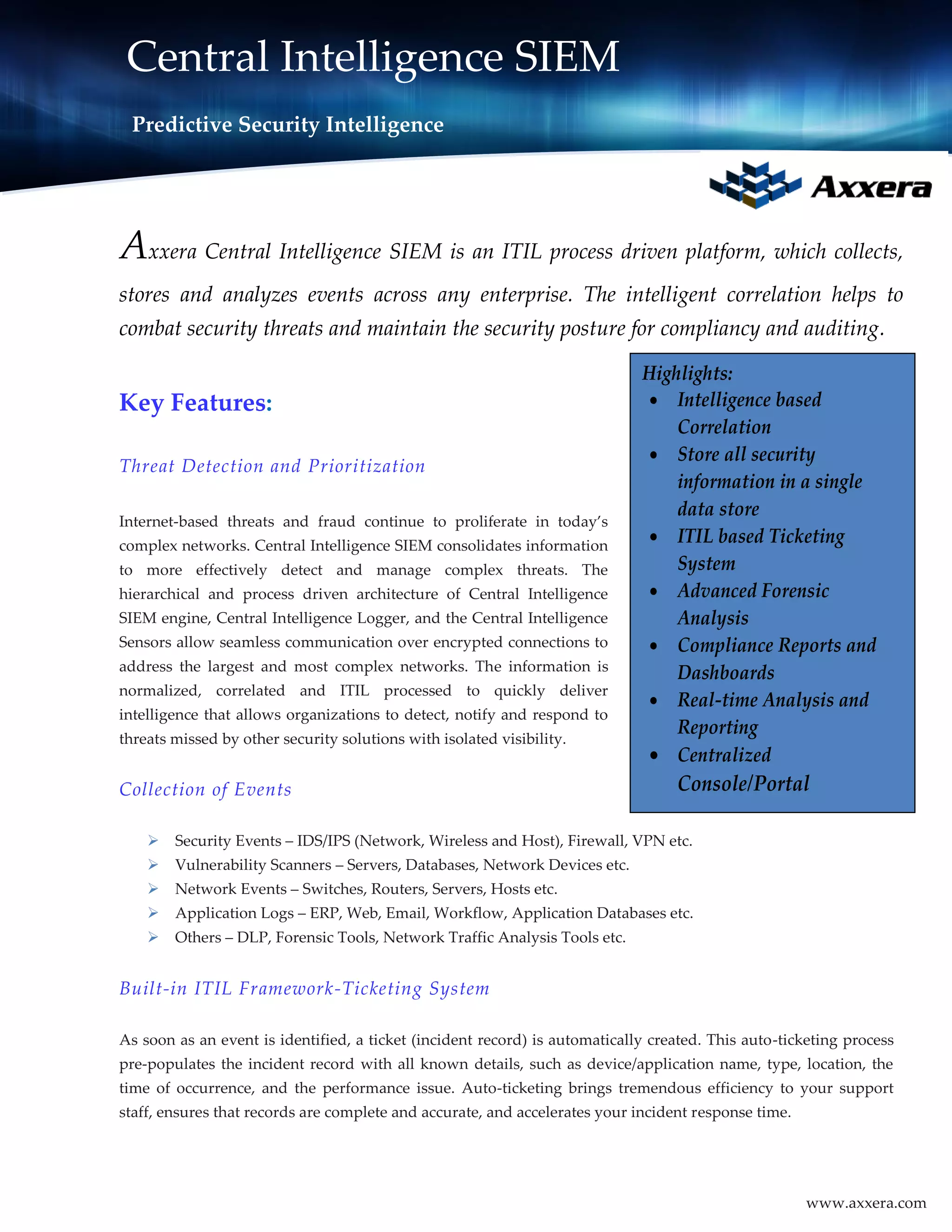 Axxera Siem | PDF