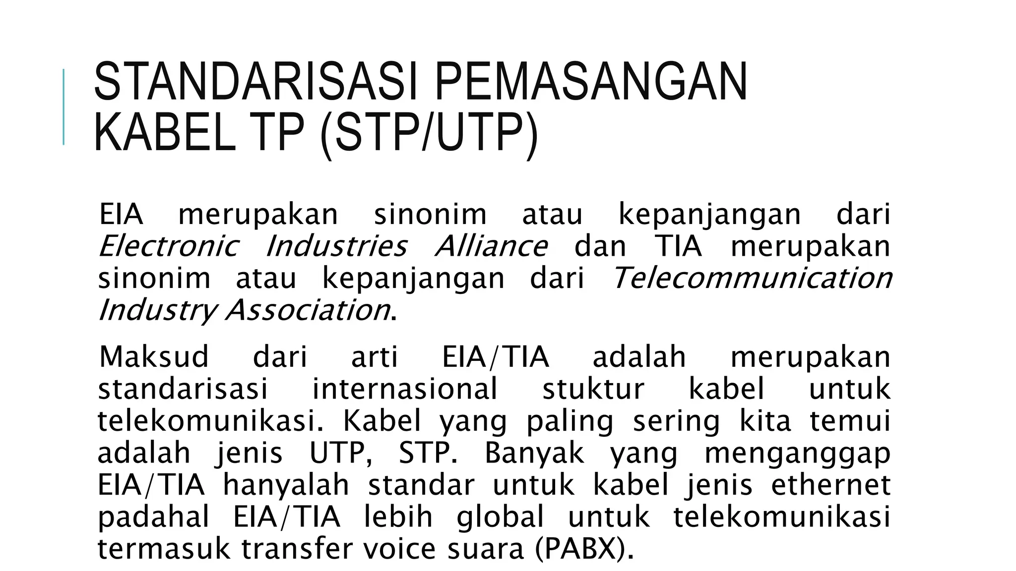 Jaringan Nirkabel - Instalasi Jaringan Kabel UTP | PPTX