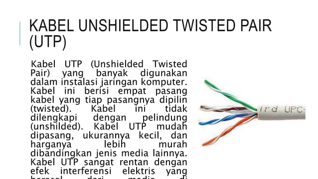 Jaringan Nirkabel - Instalasi Jaringan Kabel UTP | PPTX