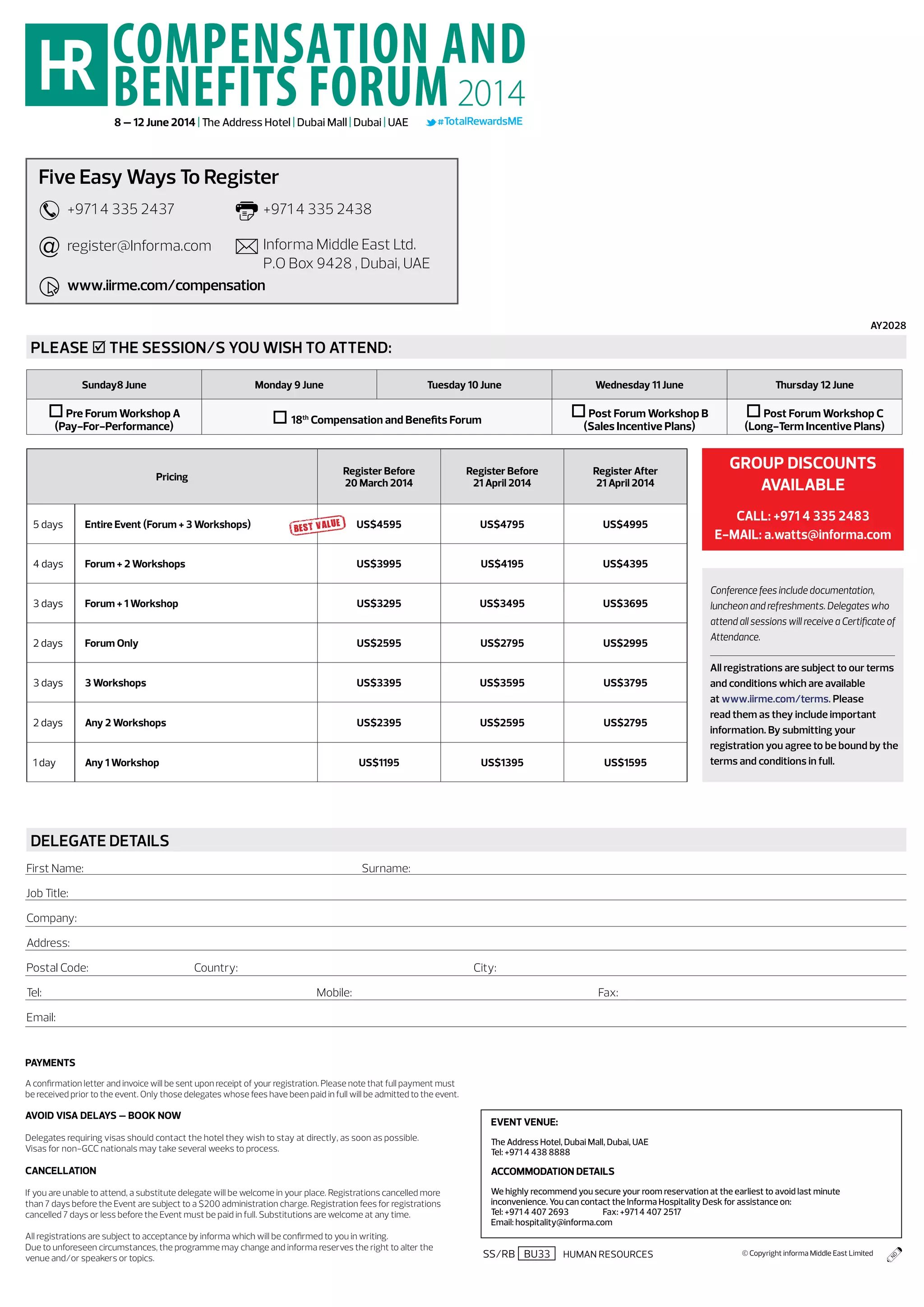 Compensation And Benefits Forum 2014 | PDF