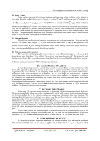 Securing Personal Information in Data Mining | PDF