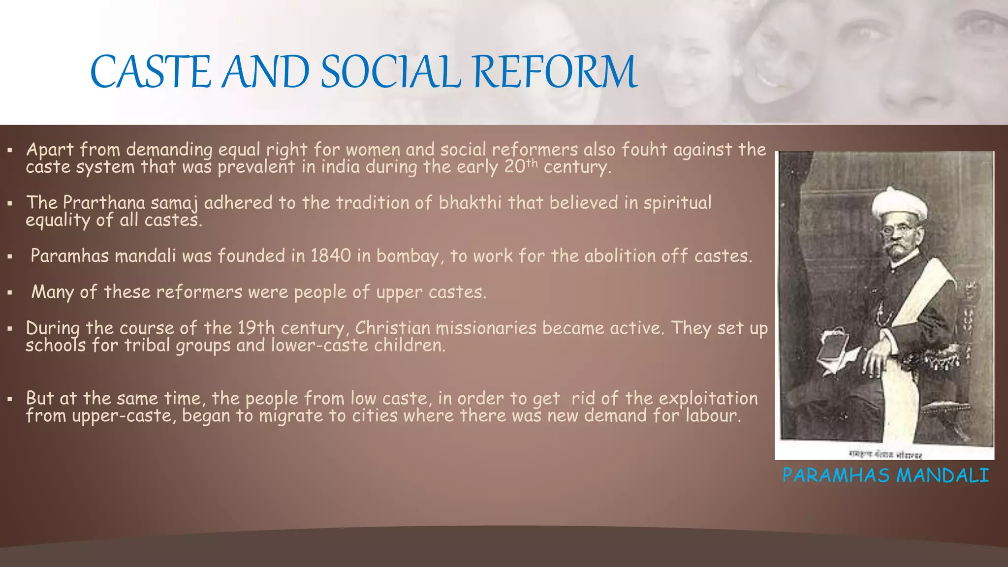 women caste and reform PPT | PPTX