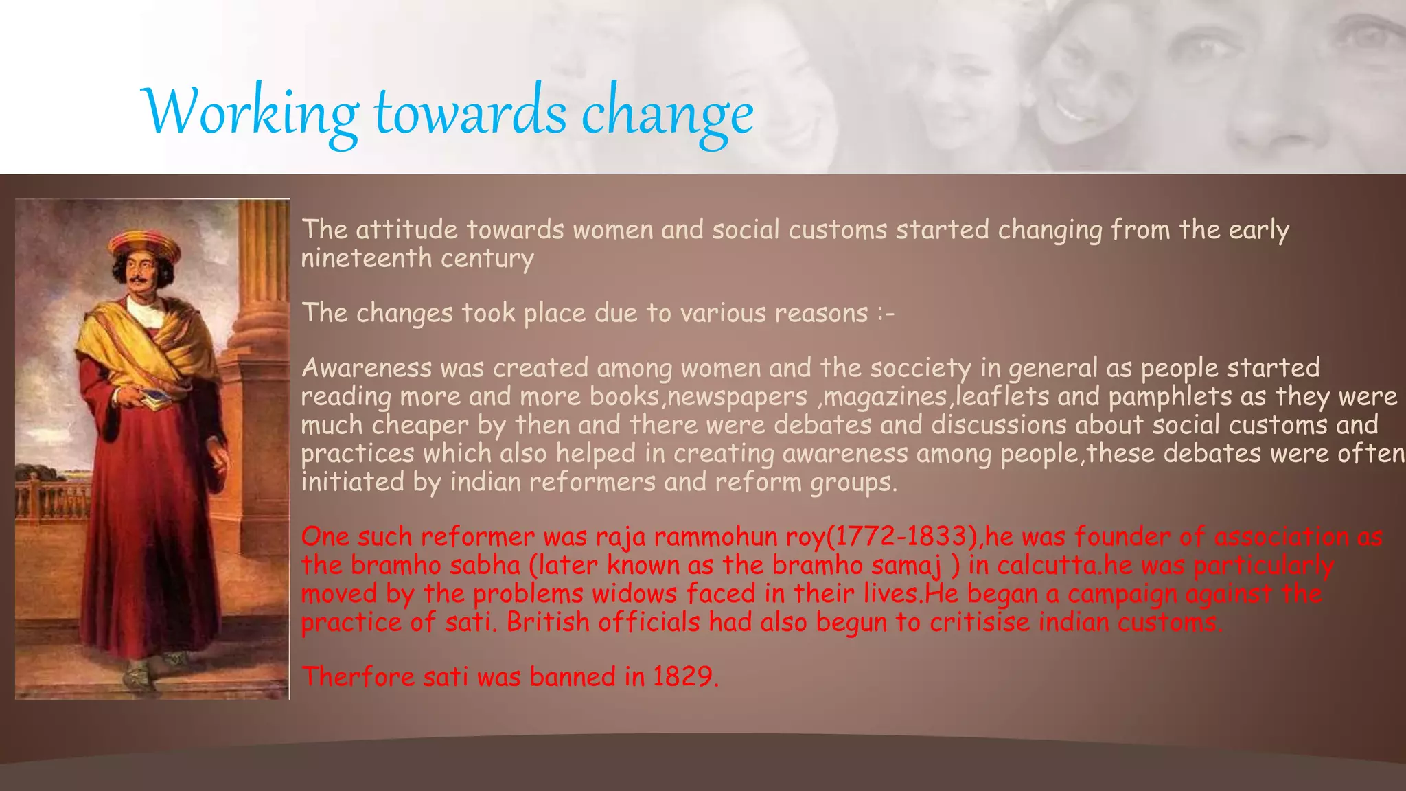 women caste and reform PPT | PPTX